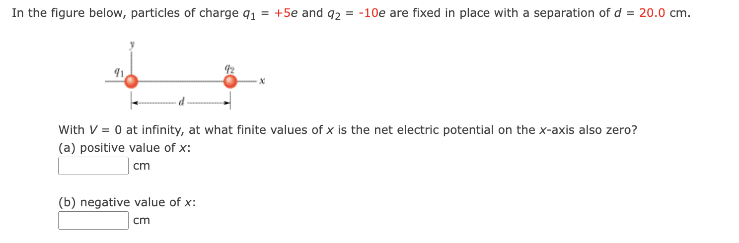 Solved the figure below, particles of charge q1=+5e and | Chegg.com