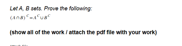 Solved Let A, B sets. Prove the following:left parenthesis A | Chegg.com