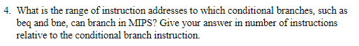 Solved 4. What is the range of instruction addresses to | Chegg.com