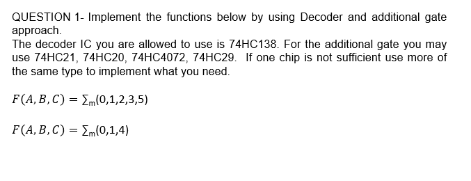 Solved QUESTION 1- Implement the functions below by using | Chegg.com