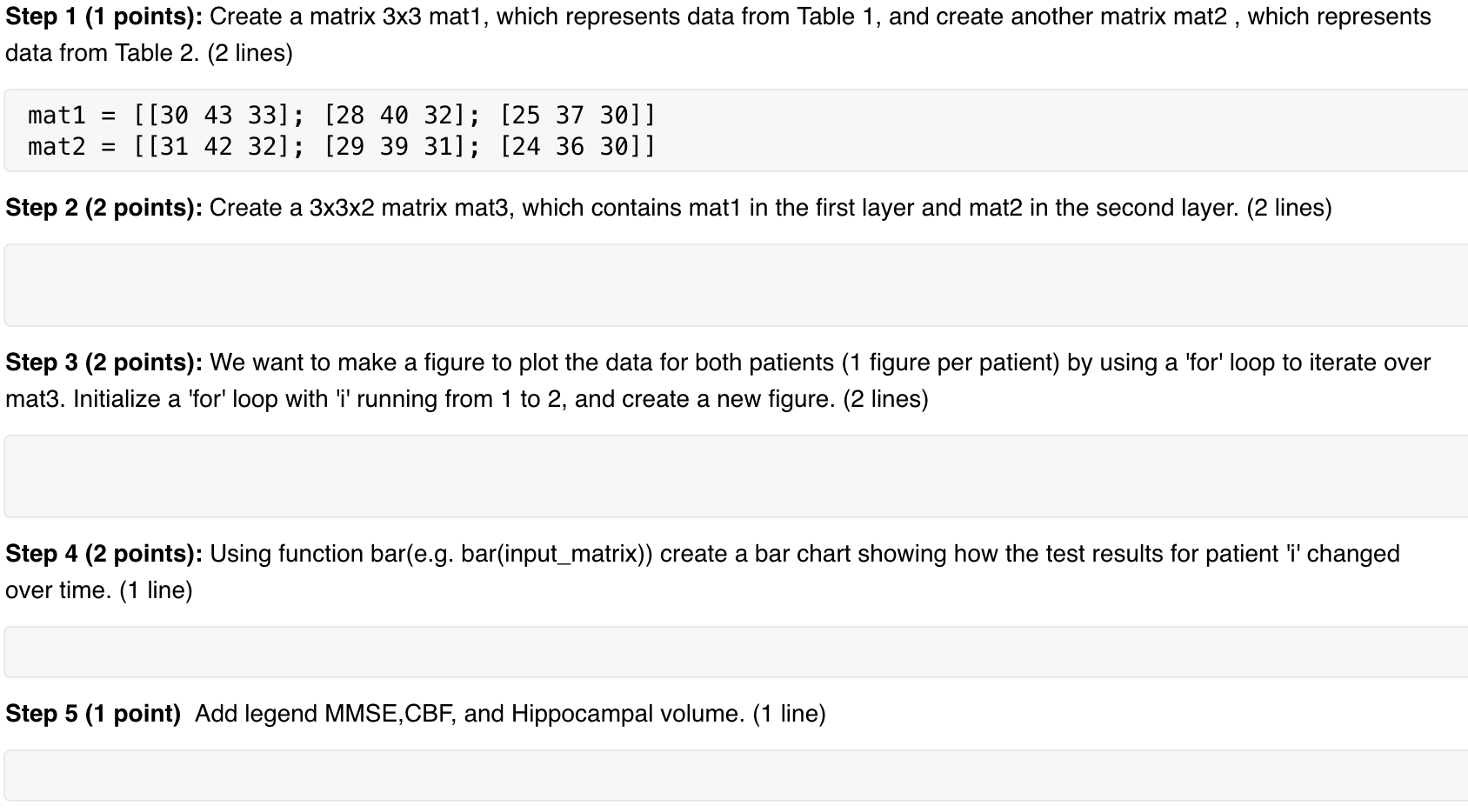 Solved The following tables show the data for 2 patients at | Chegg.com