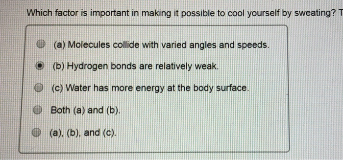 Solved Which factor is important in making it possible to | Chegg.com