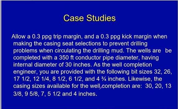 Case Studies Allow a 0.3 ppg trip margin, and a 0.3 | Chegg.com