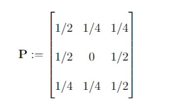 Solved Consider a Markov chain with three states S = {1, 2, | Chegg.com
