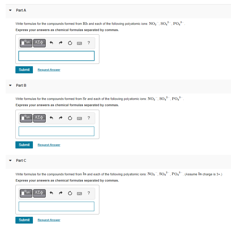 Solved Write formulas for the compounds formed from Rb and | Chegg.com
