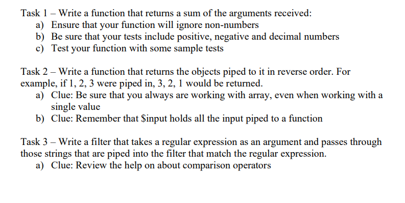 Solved Task 1 - Write a function that returns a sum of the | Chegg.com