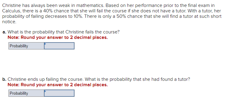 Solved Christine has always been weak in mathematics. Based | Chegg.com
