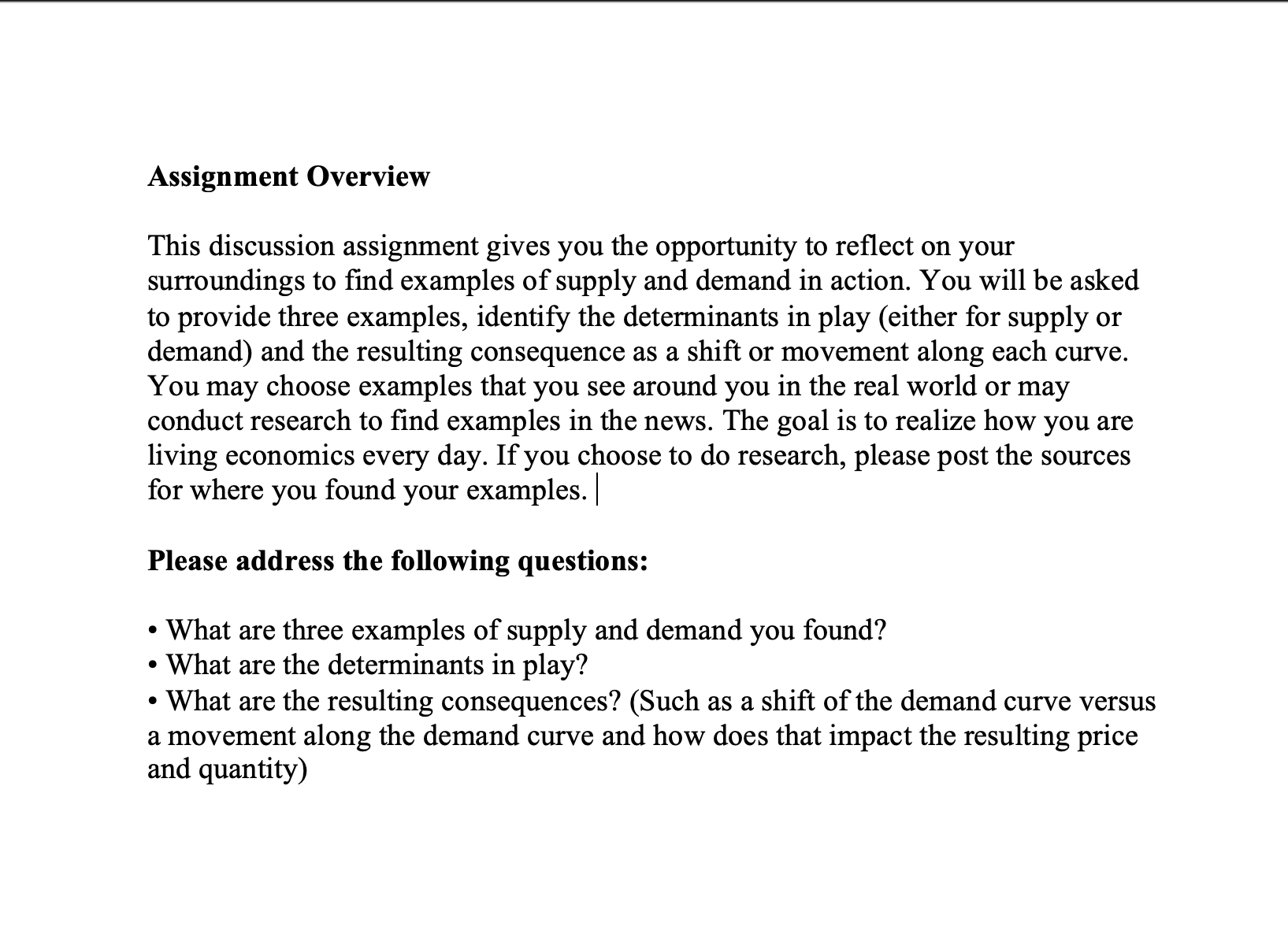 Solved Assignment OverviewThis discussion assignment gives | Chegg.com