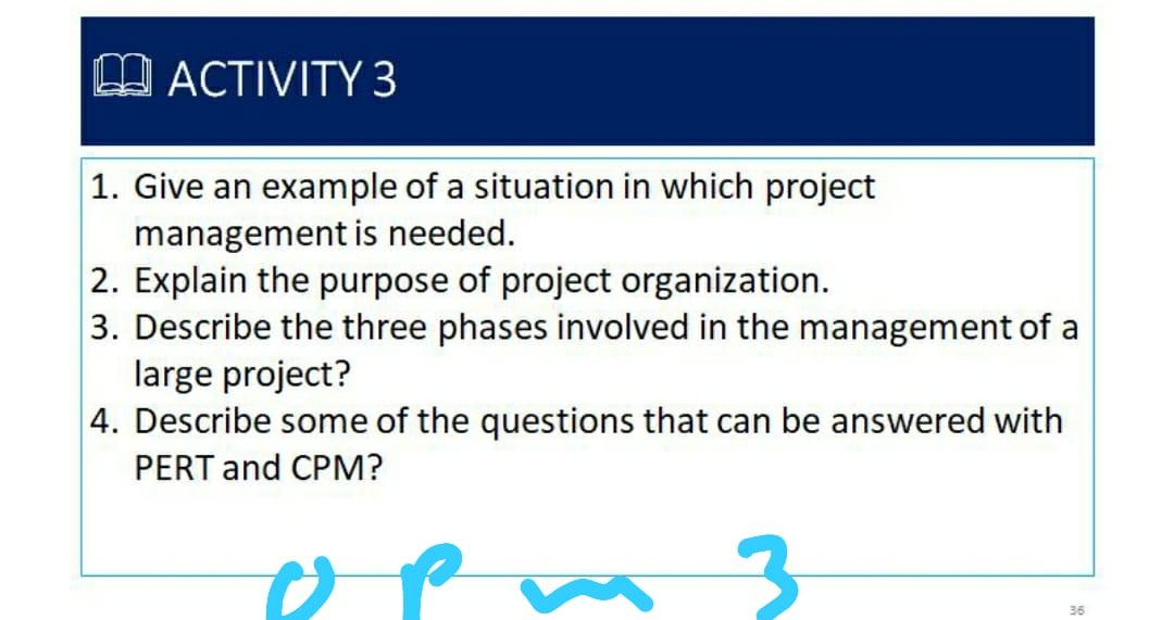 Solved ACTIVITY 3 1. Give an example of a situation in which | Chegg.com