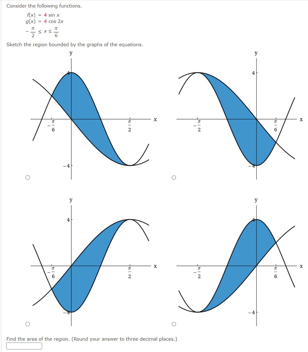 Solved Consider the following functions. | Chegg.com