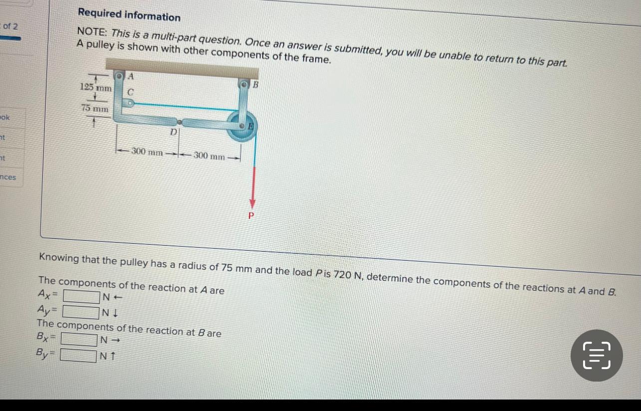 Solved Required information NOTE: This is a multi-part | Chegg.com