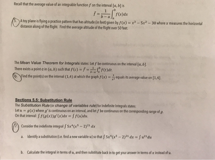Solved Recall that the average value of an integrable | Chegg.com
