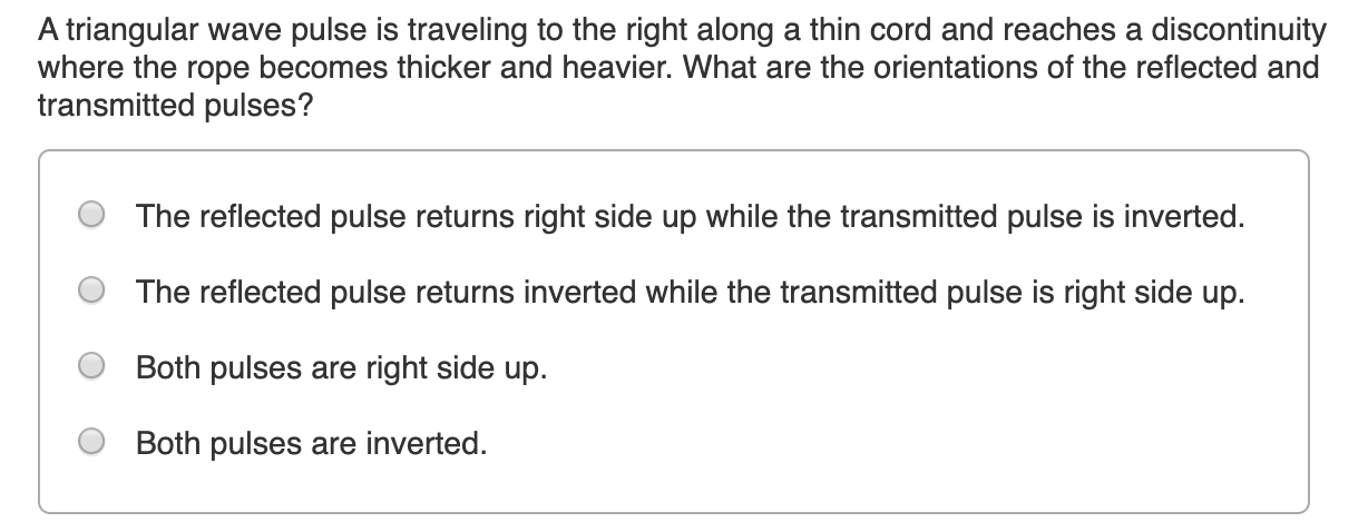 Solved A triangular wave pulse is traveling to the right | Chegg.com