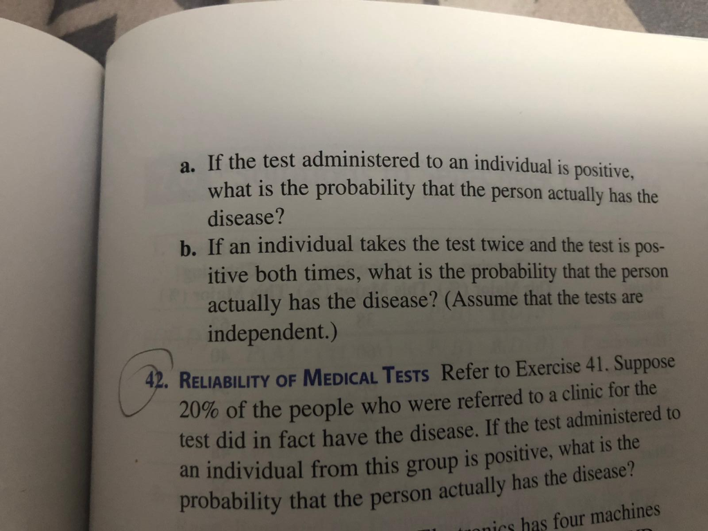 Solved nd rtain disease. Among d be 41. RELIABILITY OF | Chegg.com