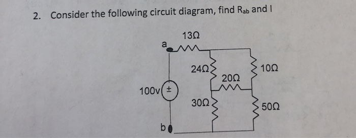 Solved 2. Consider the following circuit diagram, find Rab | Chegg.com