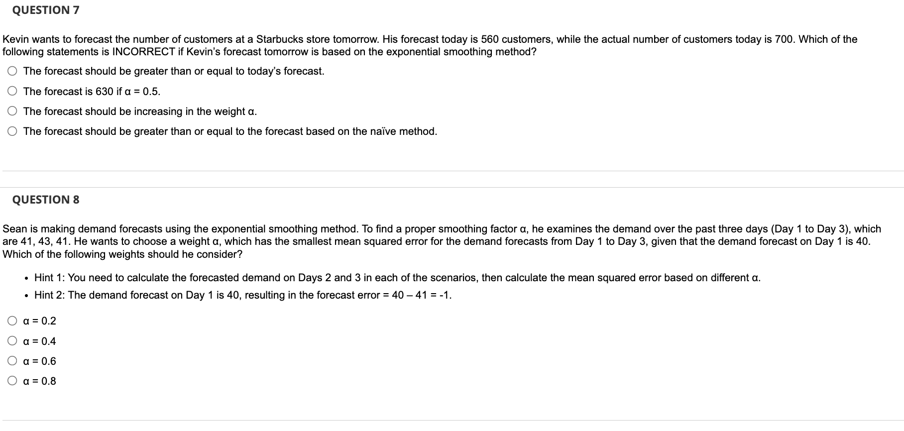 Solved Kevin wants to forecast the number of customers at a | Chegg.com