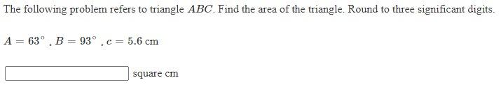 Solved The following problem refers to triangle ABC. Find | Chegg.com