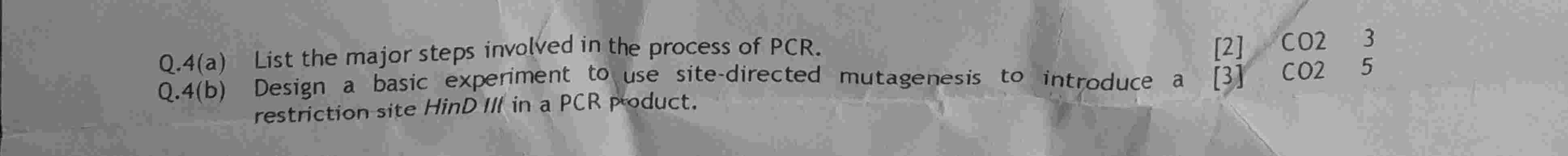 Solved by an EXPERT Q.4(a) ﻿List the major steps involved in ﻿the process | Chegg.com
