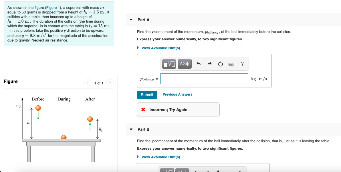 Solved Part A As shown in the figure (Figure 1), a superball | Chegg.com