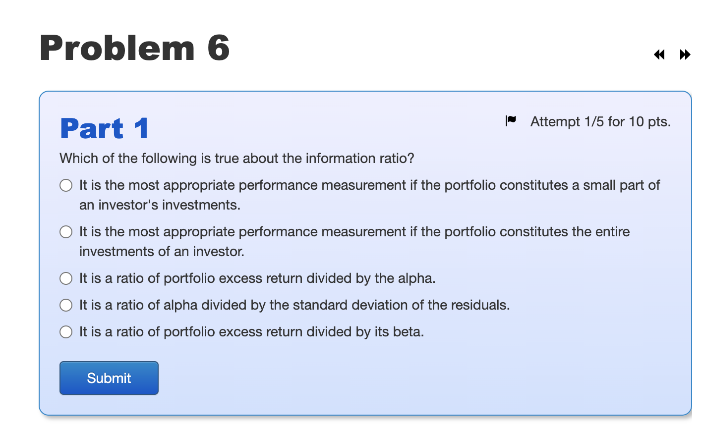 Solved Part 1 Attempt 1/5 for 10 pts. Which of the following | Chegg.com