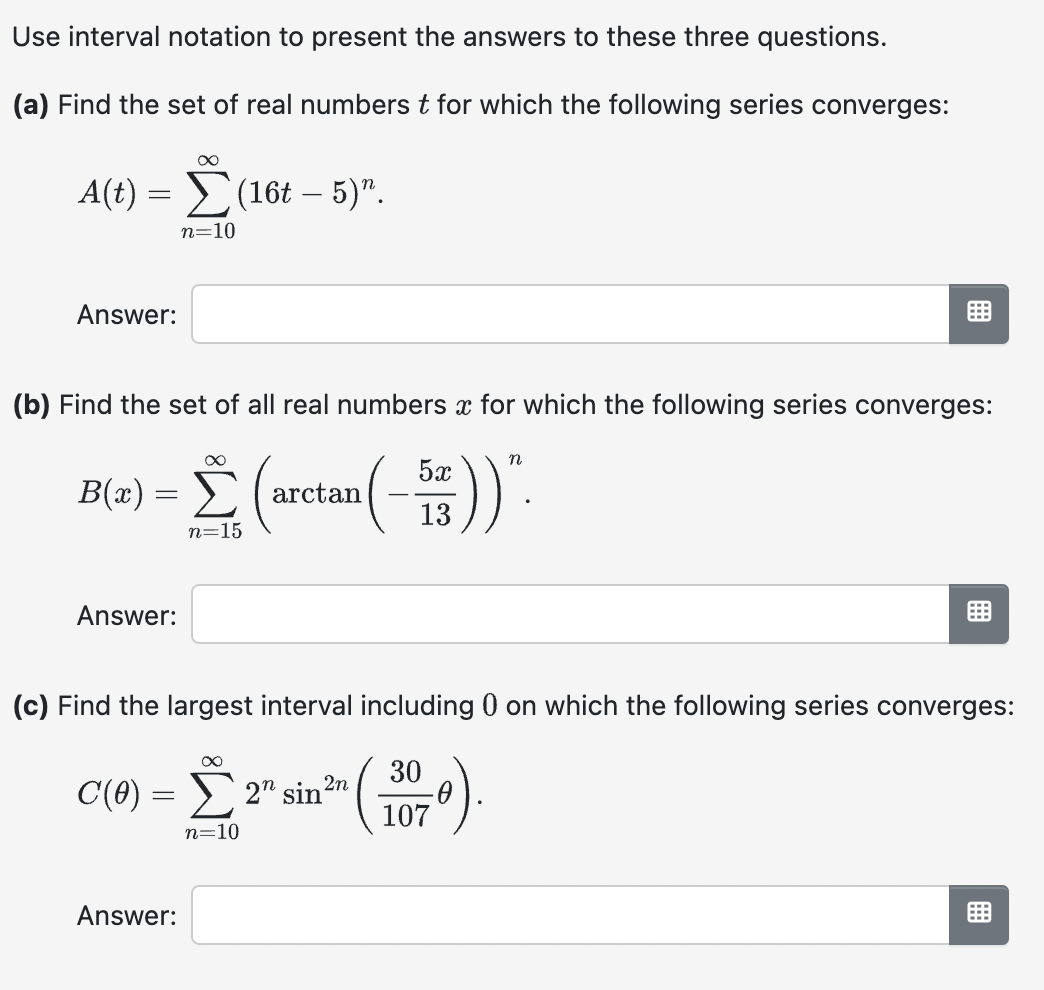 Solved Use interval notation to present the answers to these | Chegg.com