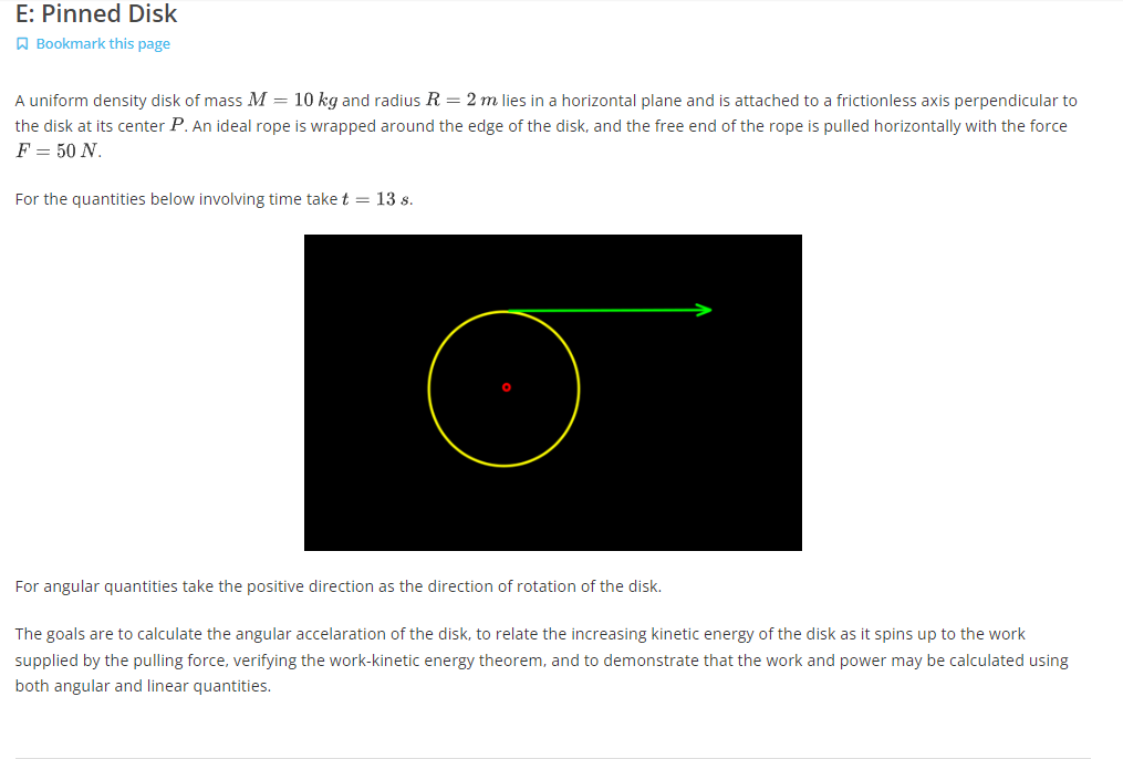 Solved A uniform density disk of mass M=10 kg and radius | Chegg.com