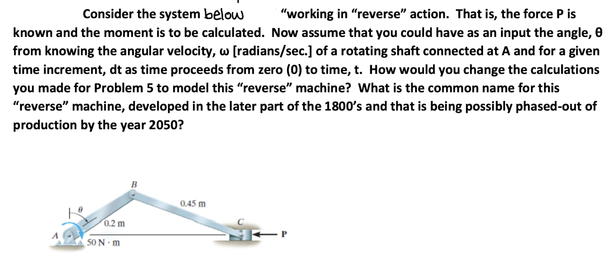 Solved Consider the system below "working in “reverse” | Chegg.com