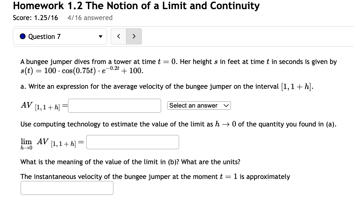 Solved Homework 1 2 The Notion Of A Limit And Continuity