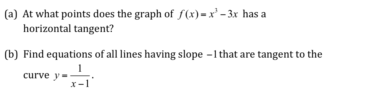 Solved (a) At what points does the graph of f(x)=x3−3x has a | Chegg.com
