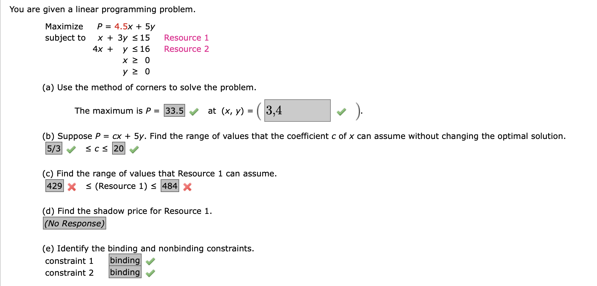 Solved You are given a linear programming problem. Maximize | Chegg.com