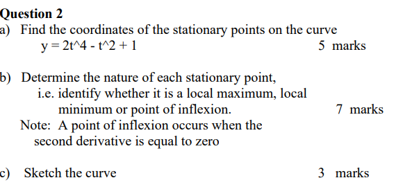 Solved a) Find the coordinates of the stationary points on | Chegg.com