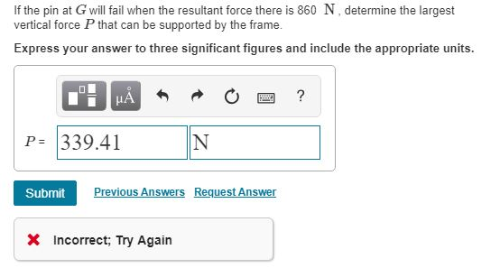 Solved The four-member "OA" frame is supported at A and E by | Chegg.com