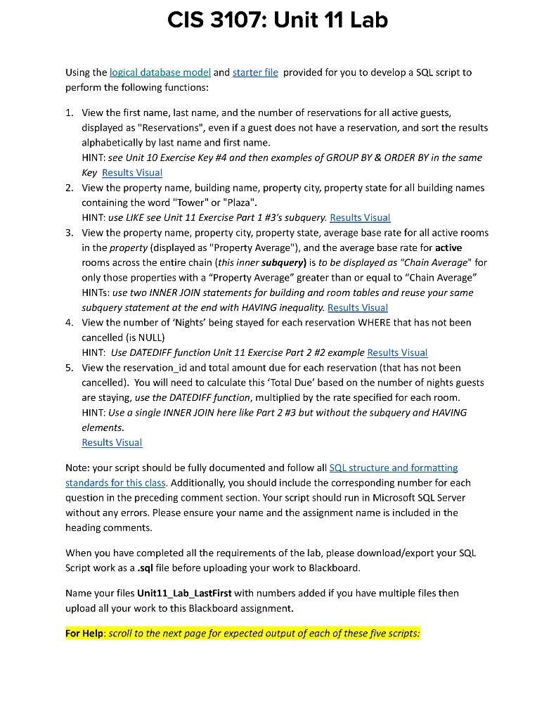 Solved I need help in making the SQL for numbers through 1 | Chegg.com