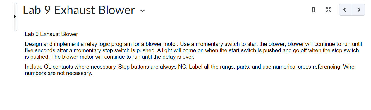 Solved Lab 9 Exhaust Blower Design and implement a relay | Chegg.com Solved Lab 9 Exhaust Blower Design and implement a relay | Chegg.com