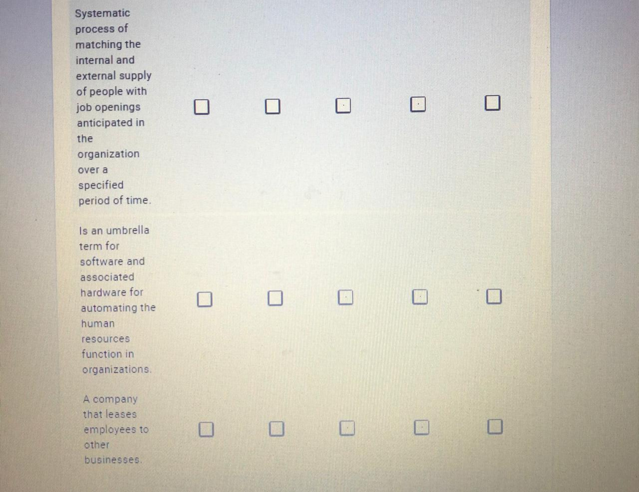 Solved Systematic process of matching the internal and | Chegg.com