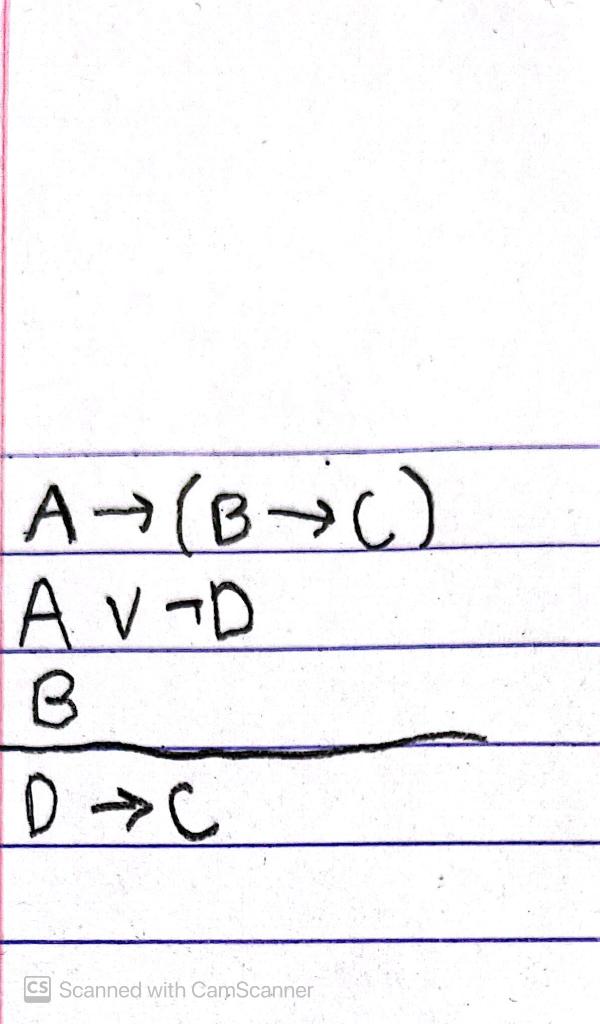 Solved A→(B→C) | Chegg.com