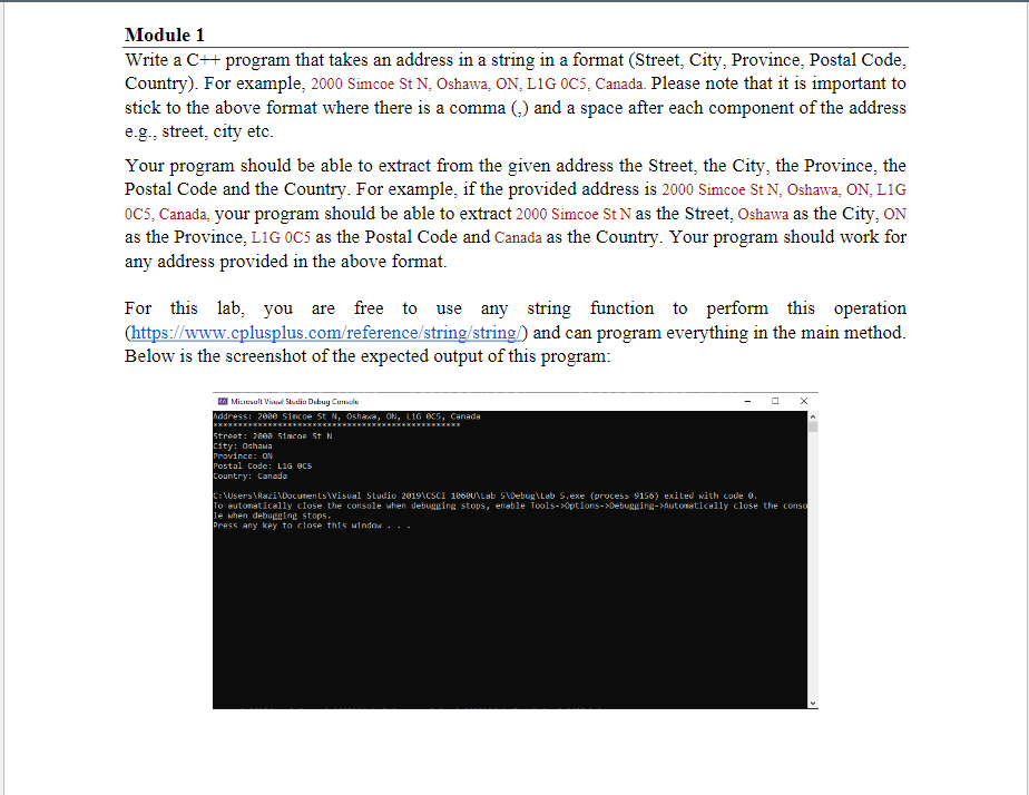 Solved Please only use iostream and normal string libraries. | Chegg.com