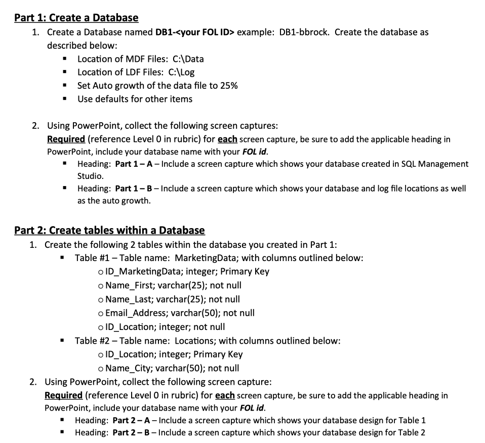. Part 3: Manage permissions to tables, databases and | Chegg.com