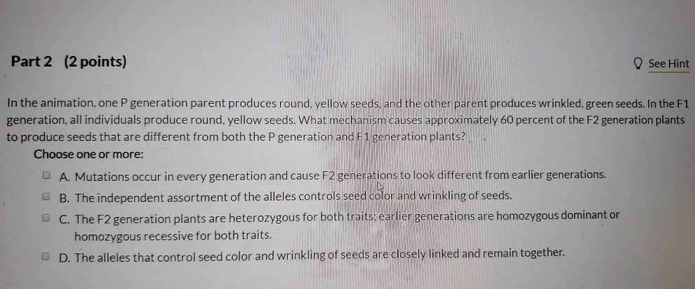 Solved Part 2 (2 points) See Hint In the animation, one P | Chegg.com