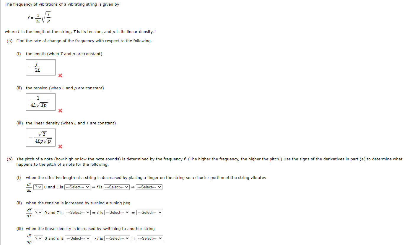 Solved The frequency of vibrations of a vibrating string is | Chegg.com