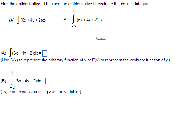 Solved Find the antiderivative. Then use the antiderivative | Chegg.com