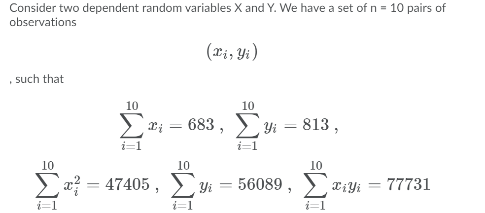 Solved Consider two dependent random variables X and Y. We | Chegg.com