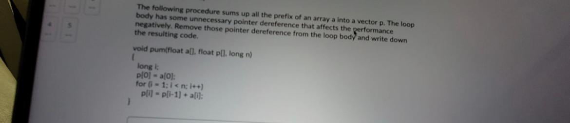 Solved The following procedure sums up all the prefix of an | Chegg.com