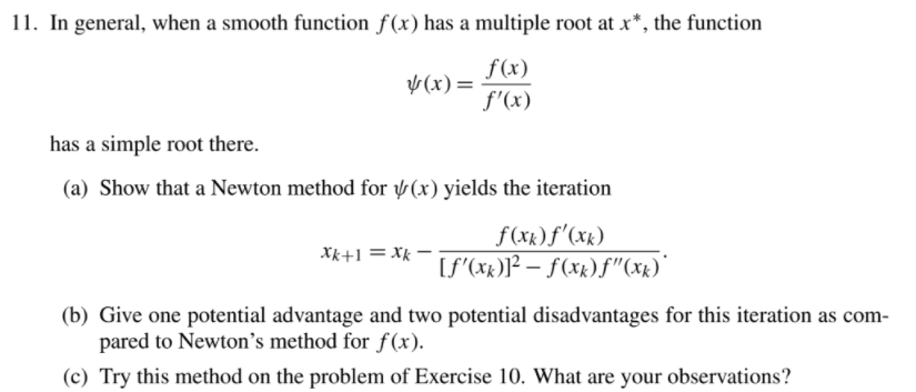 Solved 10. The function f(x)=(x - 1)?et has a double root at | Chegg.com