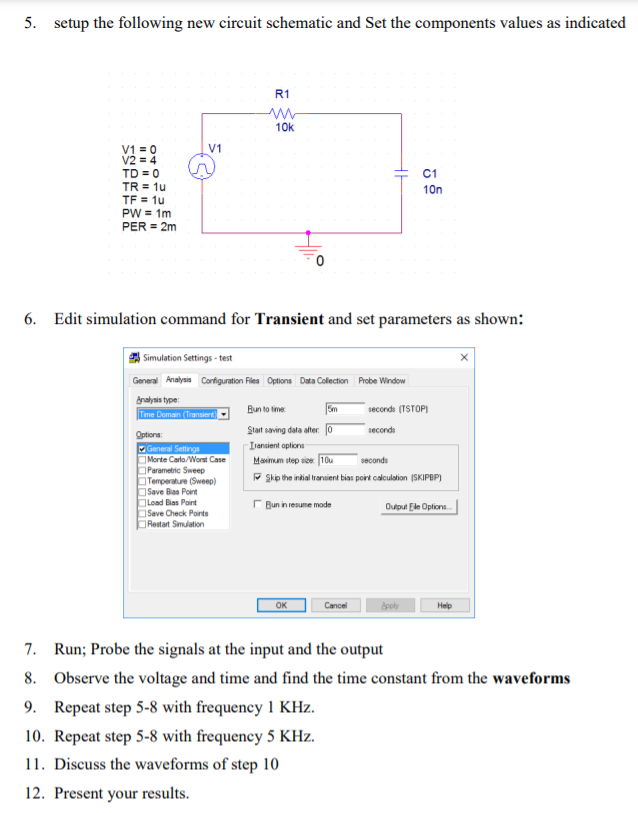 Solved RC-Transient Response Objective To study the | Chegg.com