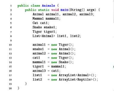 Solved Given the following class diagram, interfaces and | Chegg.com