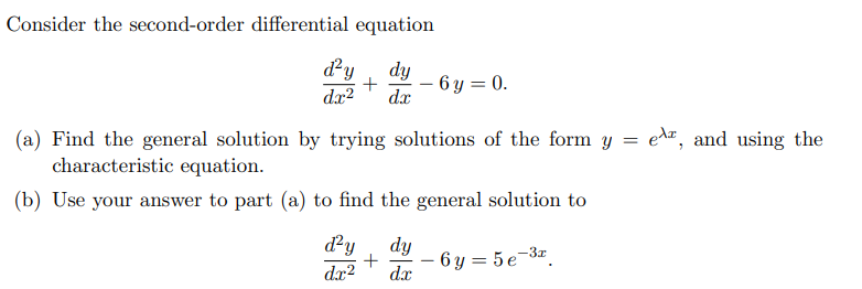 Solved Consider the second-order differential equation | Chegg.com