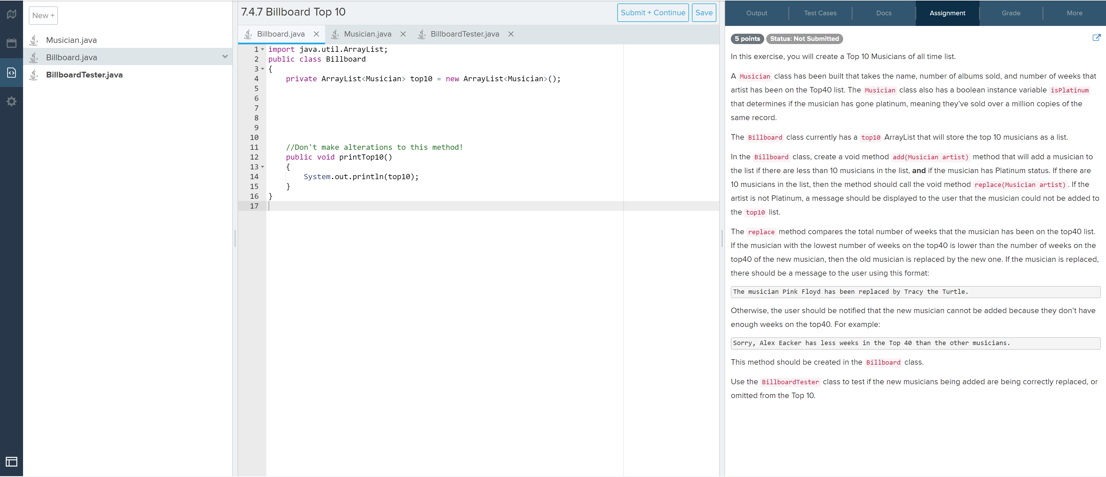 Solved The replace method compares the total number of weeks | Chegg.com