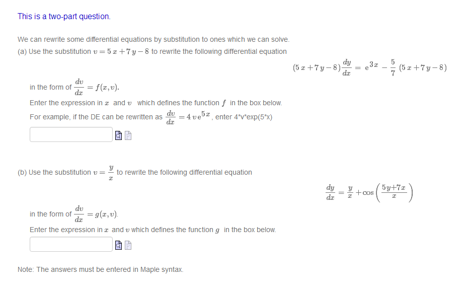 Solved This is a two-part question. We can rewrite some | Chegg.com