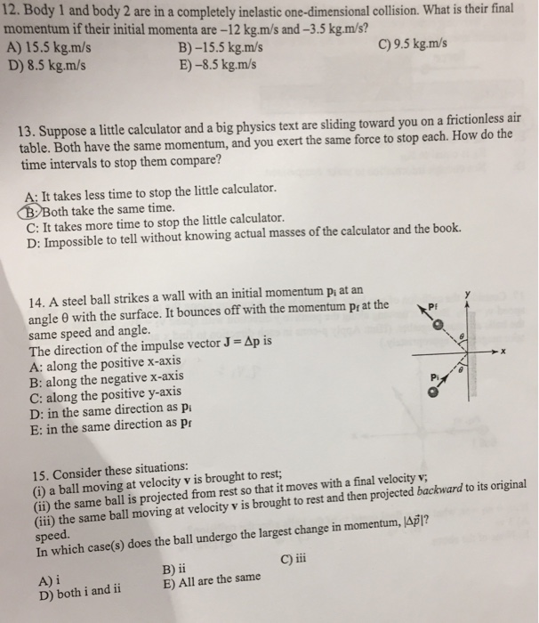 Solved Body 1 And Body 2 Are In A Completely Inelastic 